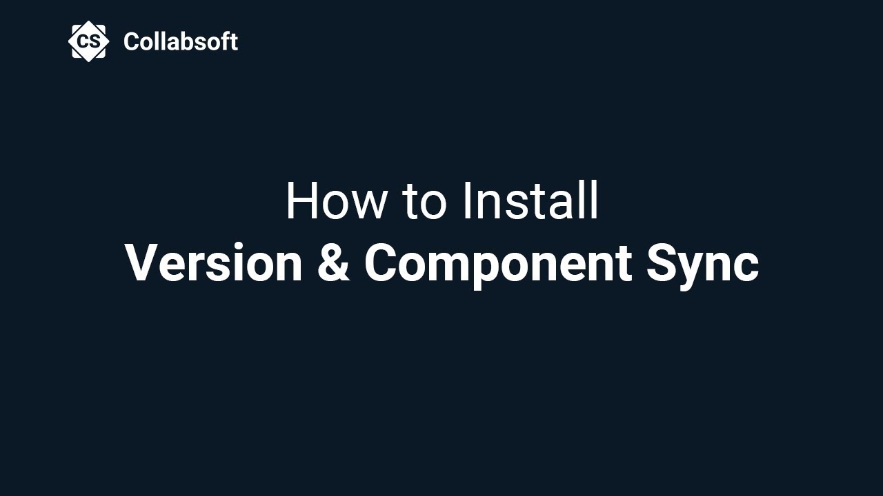 How to install Version & Component Sync