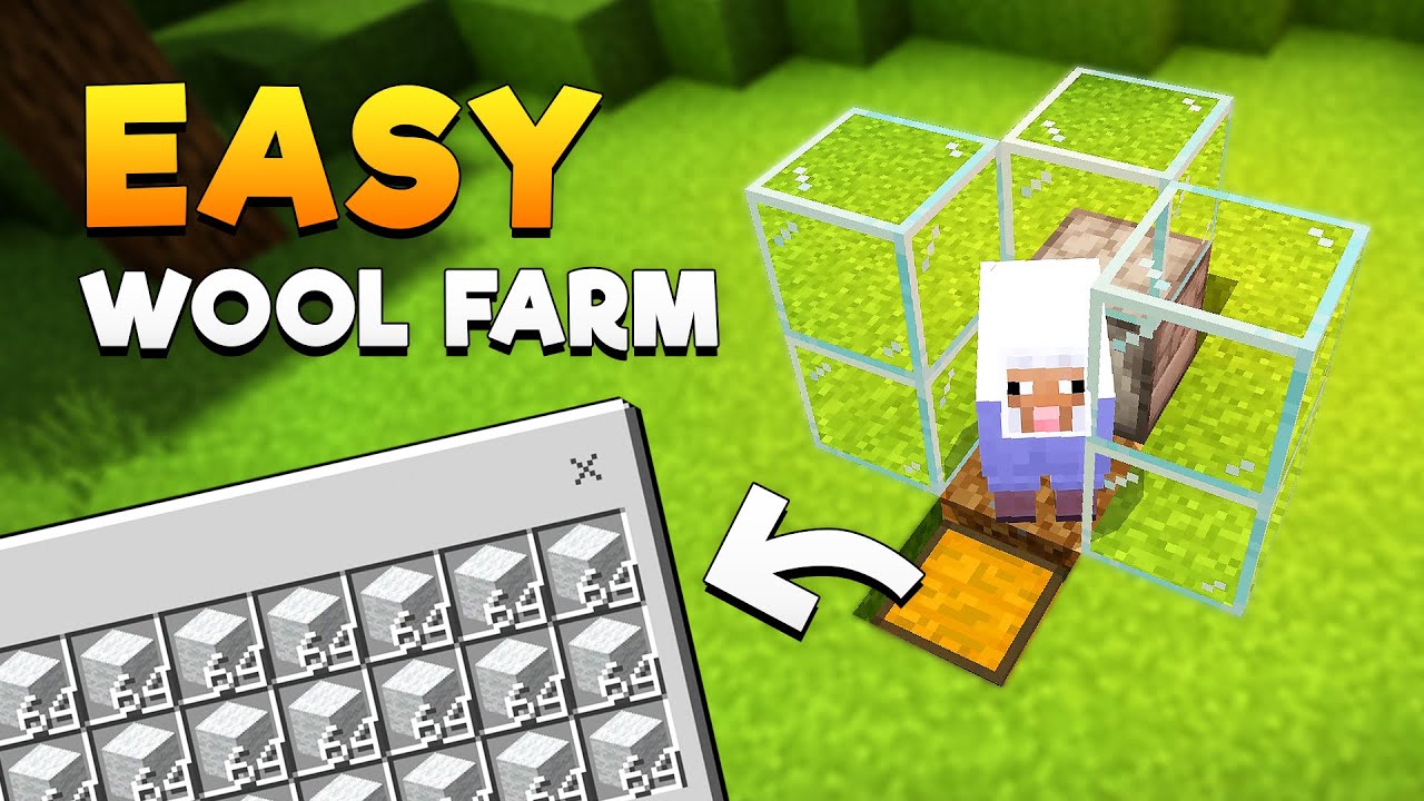 Minecraft: Easy Wool Farm Bedrock Tutorial 1.18