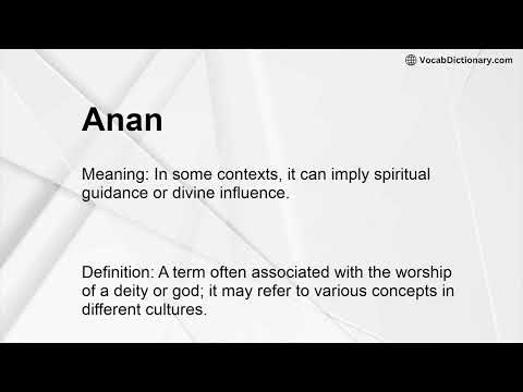 Anan Meaning
