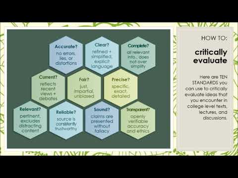 How to Critically Evaluate