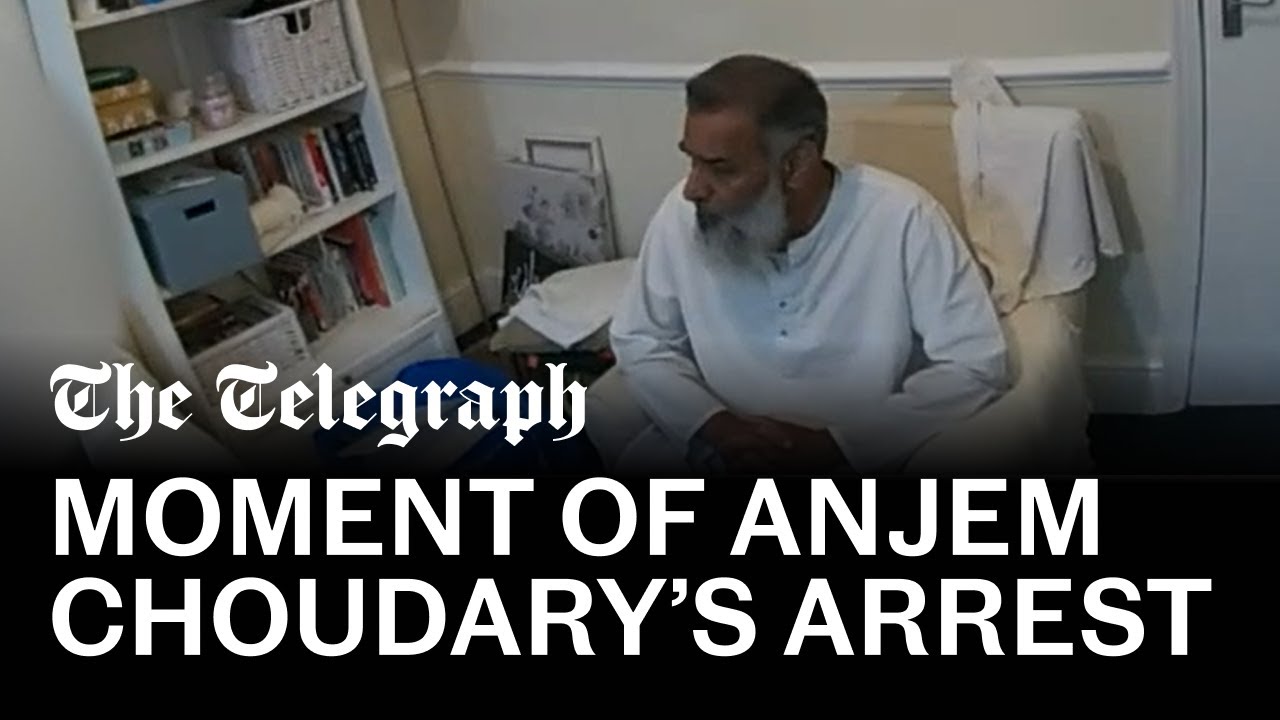 Watch: The moment hate preacher Anjem Choudary is arrested