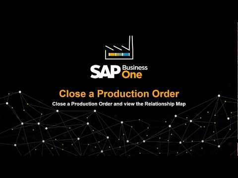 SAP Business One - Closing the Production Order & Relationship Map