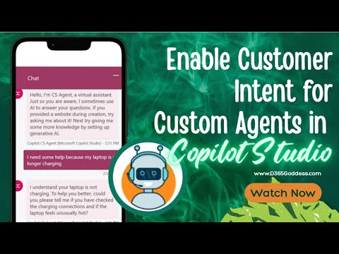 Enable Customer Intent for Custom Agents in Copilot Studio!