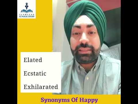 Learn Three Synonyms Of Very Happy That Start With Letter "E" #shorts