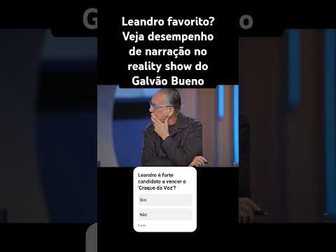 PINTOU O CAMPEÃO? REVEJA desempenho de Leandro no reality show de Galvão Bueno #shorts #narração