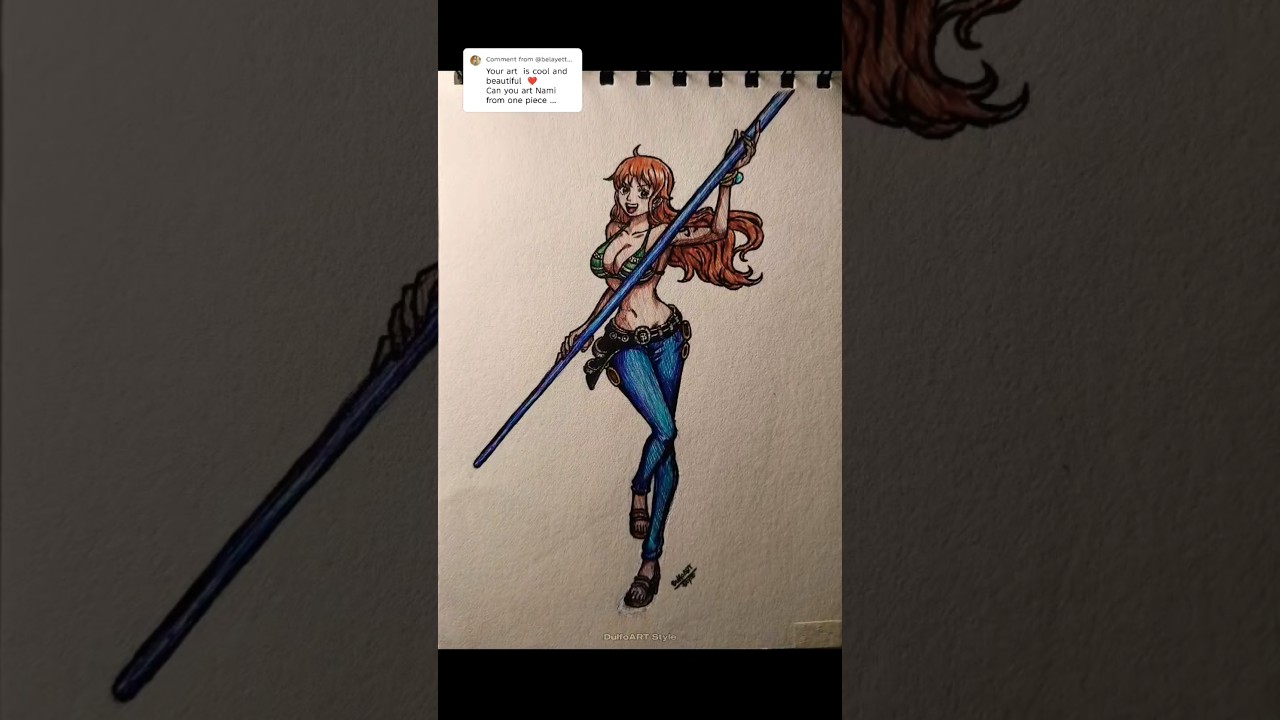 Nami from onepiece, speed drawing #nami #onepiece #art #drawing #anime #animedrawing #animeart #fyp