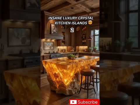 💎Insane Crystal Kitchen Islands You’ Never Seen Before! | 4K Ultra Realistic #shorts #interiordesign