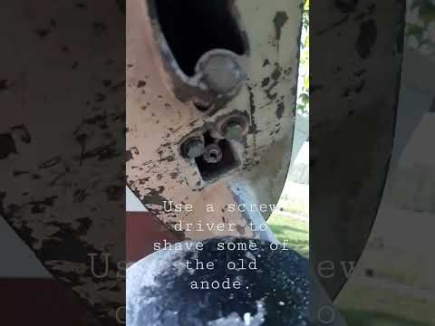 New Anode #2003 #6hp #johnson #outboard #motor #lowerunit #diy #outboarddiy #anode