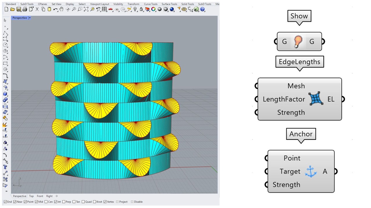 Grasshopper Tutorial for beginners (Parametric Facade Kangaroo)