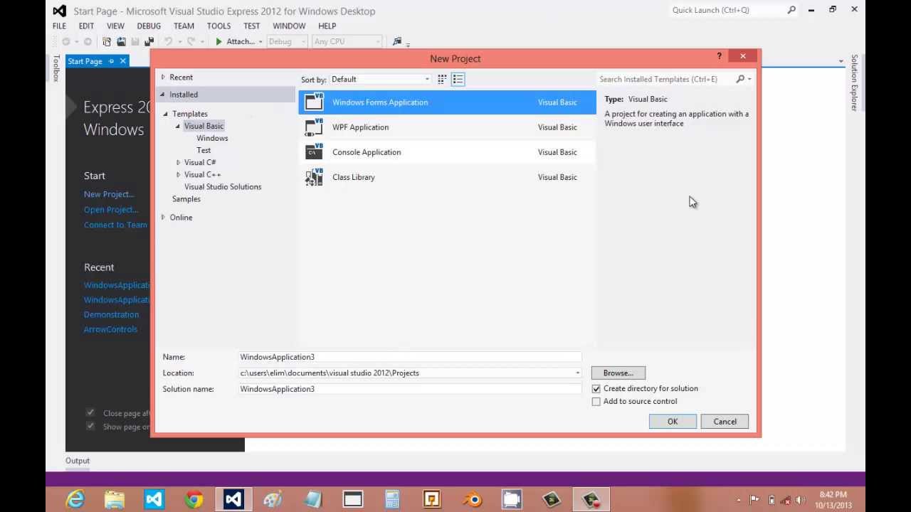 Introduction to Microsoft Visual Studio 2012 Express for Windows Desktop