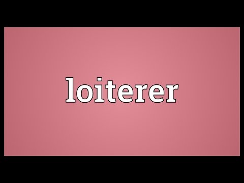 Loiterer Meaning