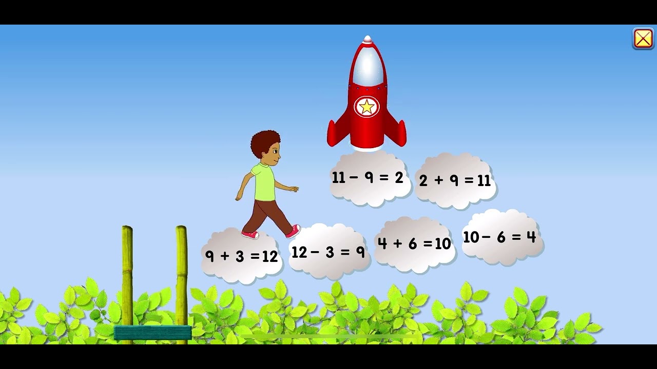 Starfall Education Foundation - Add a Addition & Subtraction (Rocket Ship for Green Alien)
