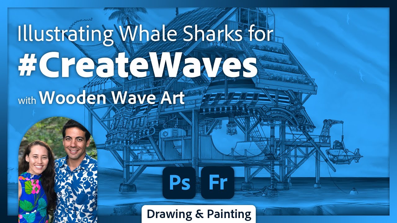 Ocean-Inspired Illustrations for #CreateWaves with Wooden Wave Art - 2 of 2