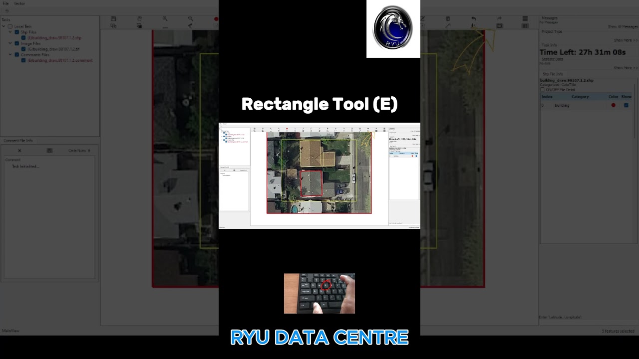 Basic tool: How to use Rectangle (E) tool for Building project only