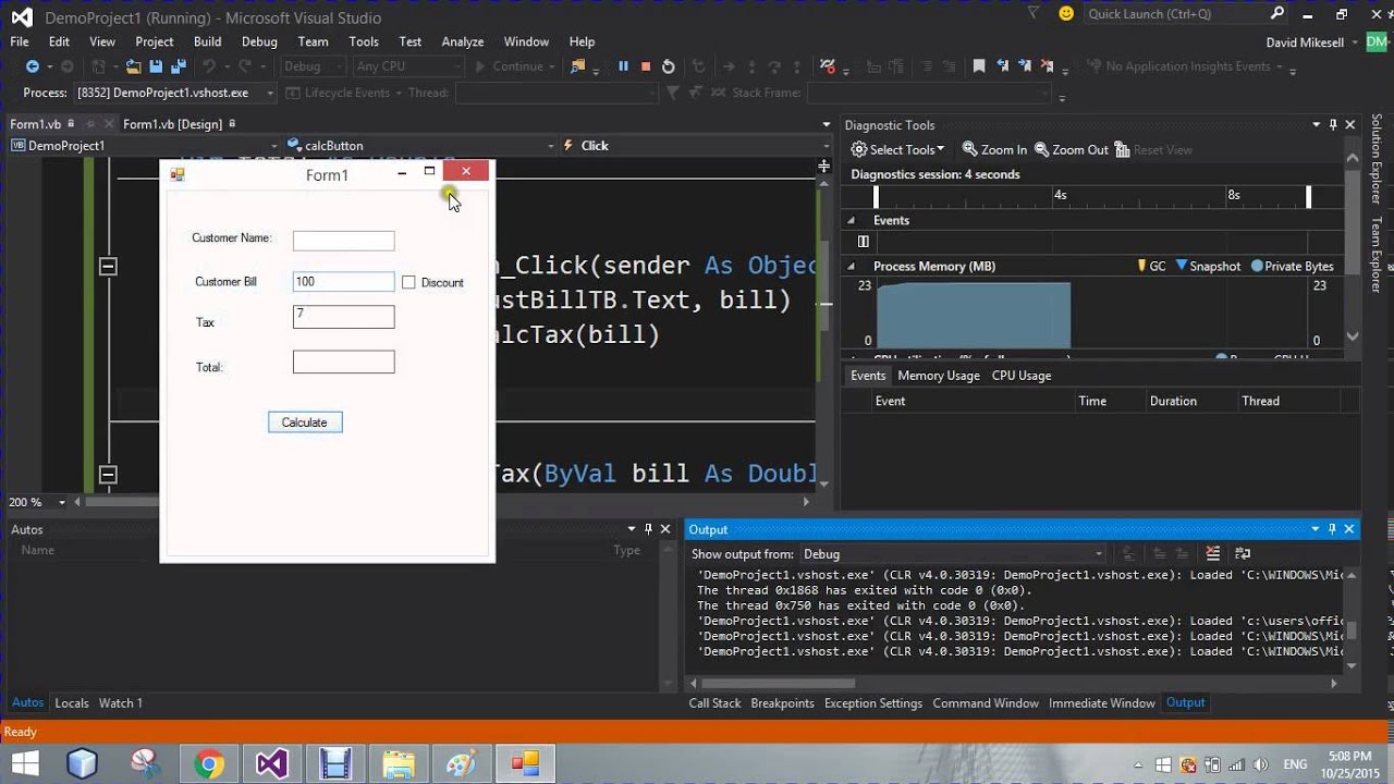 VB Functions   Calling to a Function