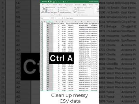 Clean up messy CSV data in Excel #shorts #excel #csv #data #cleanup