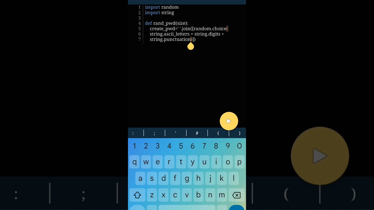 Generate random password using python #shorts #trending #python #programming