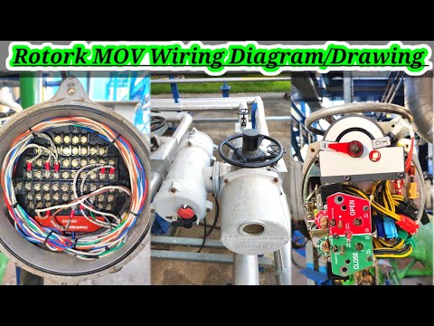 Rotork Actuator Drawing | Rotork Actuator Wiring Diagram | Rotork Actuator Cable Connection | MOV.