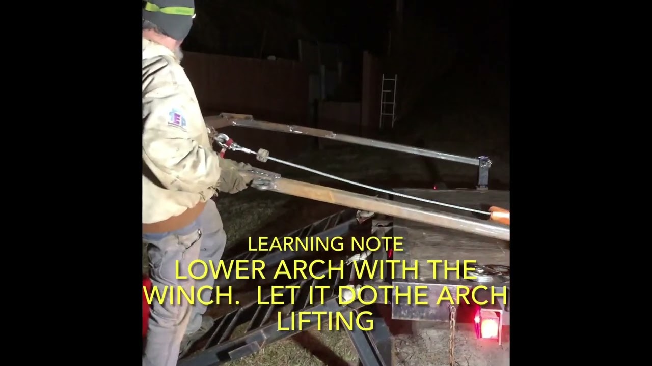 Log arch we made used for the first time and lessons learned.