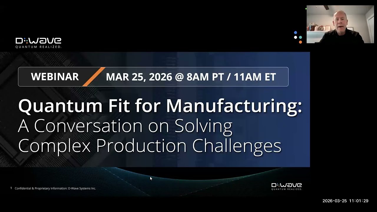 Quantum Fit for Manufacturing: A Conversation on Solving Complex Production Challenges