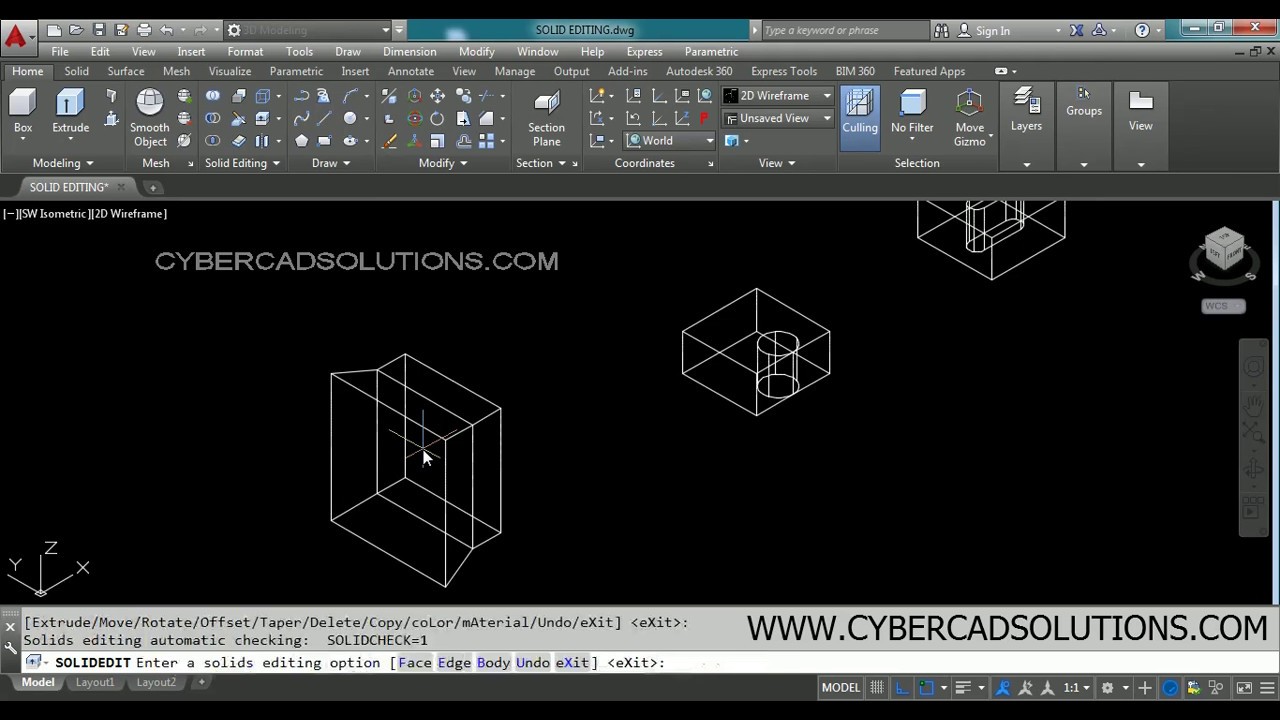 How to Edit Solids in AutoCAD 3D
