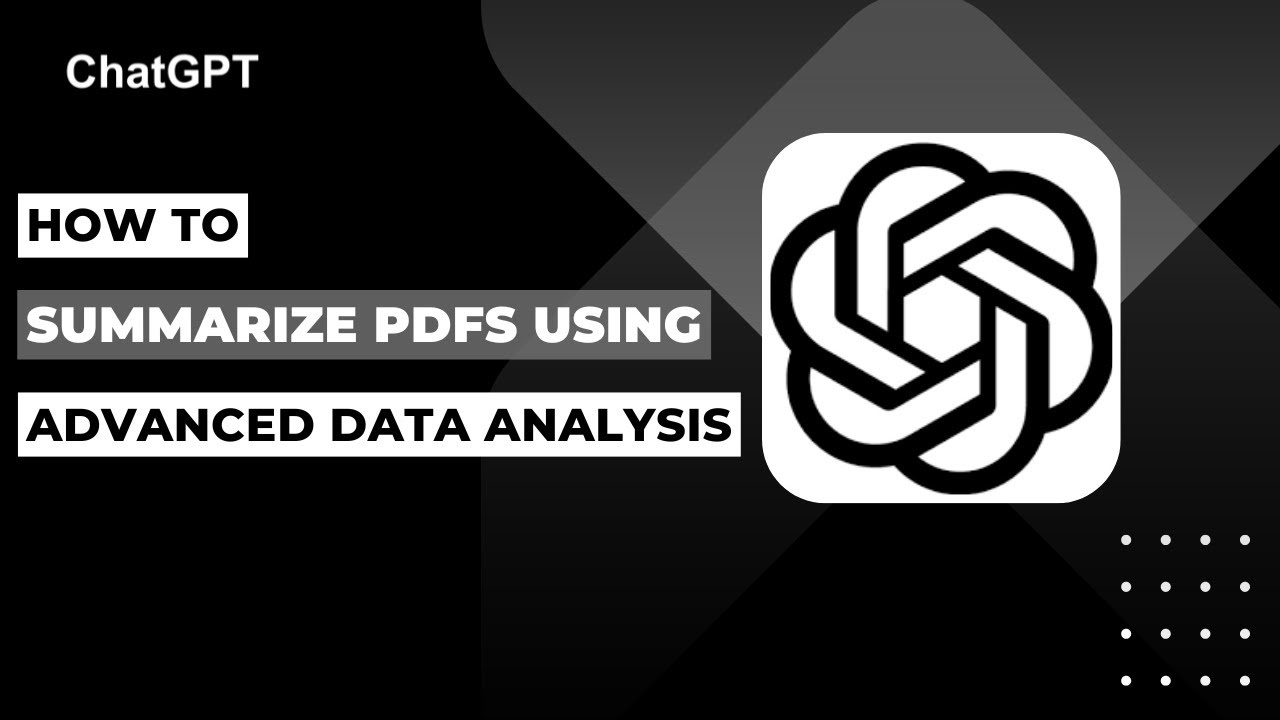 How To Summarize PDFs Using ChatGPT Advanced Data Analysis !