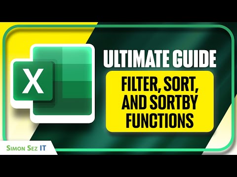 Ultimate Guide to FILTER, SORT, and SORTBY Functions in Excel: Beginner Tutorial