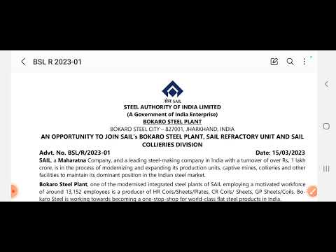 SAIL Recruitment 2023 || In Hindi || Vacancy for Mine Foreman, Mining Mate, Mine Sirdar & Surveyor
