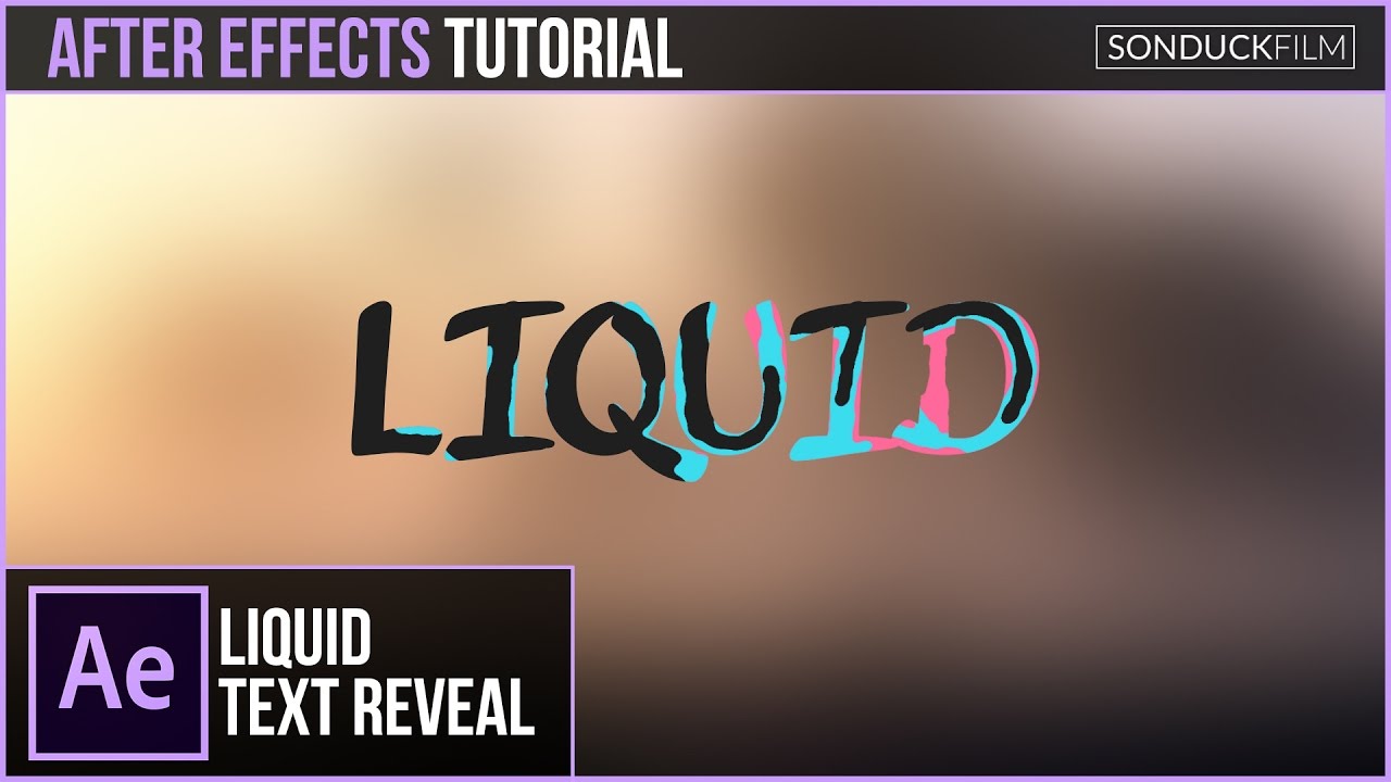 After Effects Tutorial: Liquid Text Effect - Motion Graphics