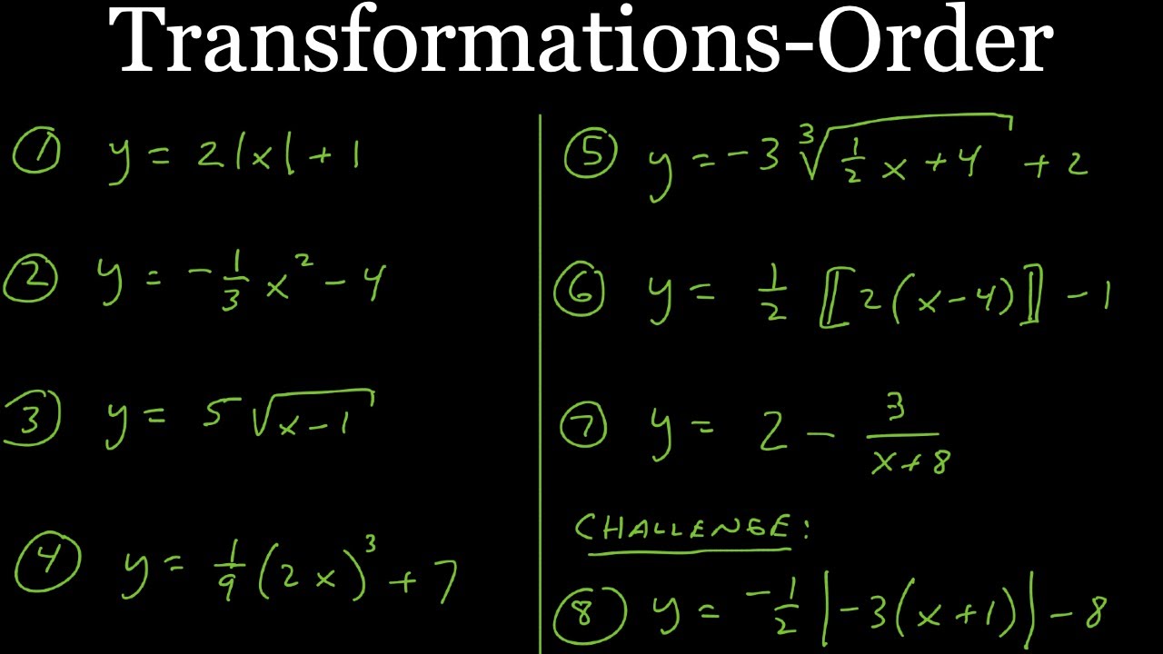 Can You Describe the Order of Transformations? (Most Struggle!)