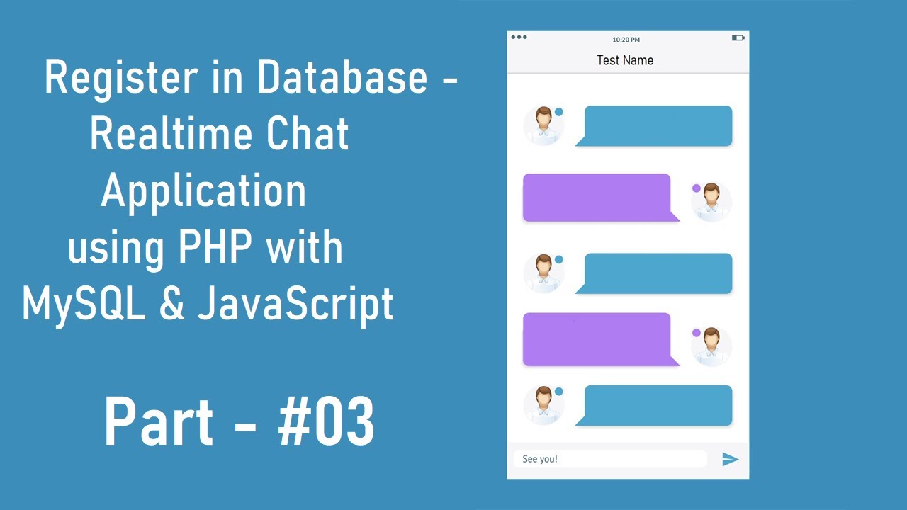 #03 - User Register in Database | Realtime Chat Application using PHP with MySQL and JavaScript