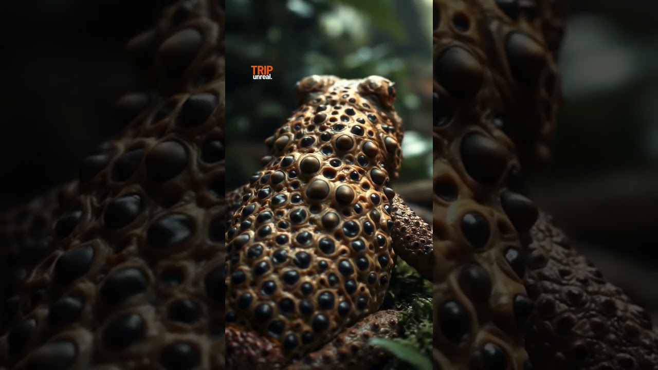 Creepy Surinam Toad Eggs Hatching! 🐸 #TrypophobiaTrigger #AnimalFacts