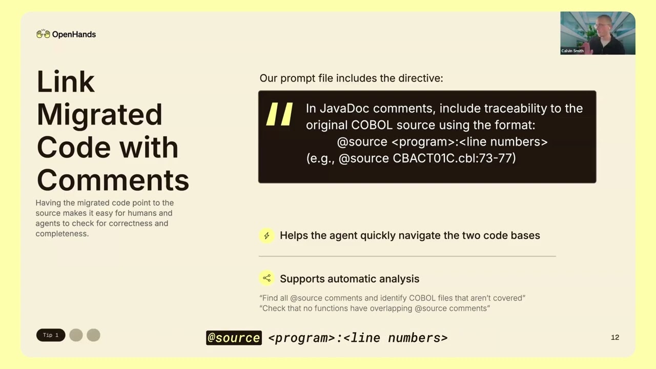 Why linking migrated code with comments is important