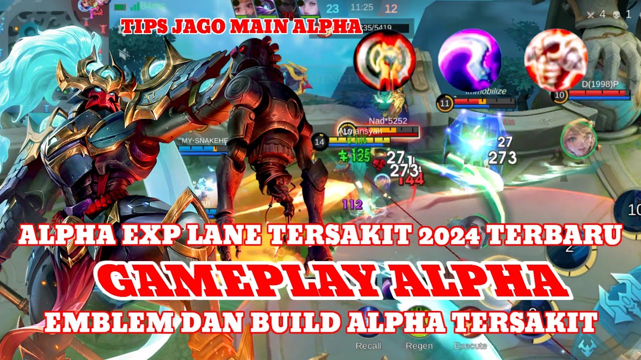 ALPHA EXP LANE TERSAKIT❗BUILD ALPHA TERSAKIT 2024 TERBARU❗EMBLEM DAN BUILD ALPHA TERSAKIT 2024