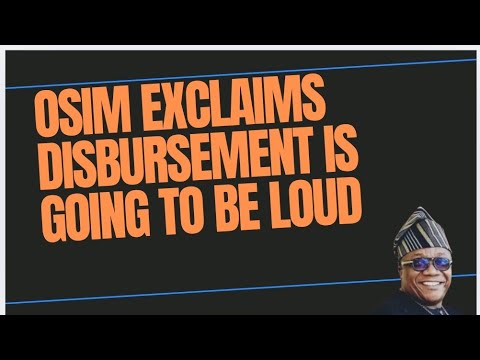 OSIM EXCLAIMS DISBURSEMENT IS GOING TO BE LOUD #disbursement #funding