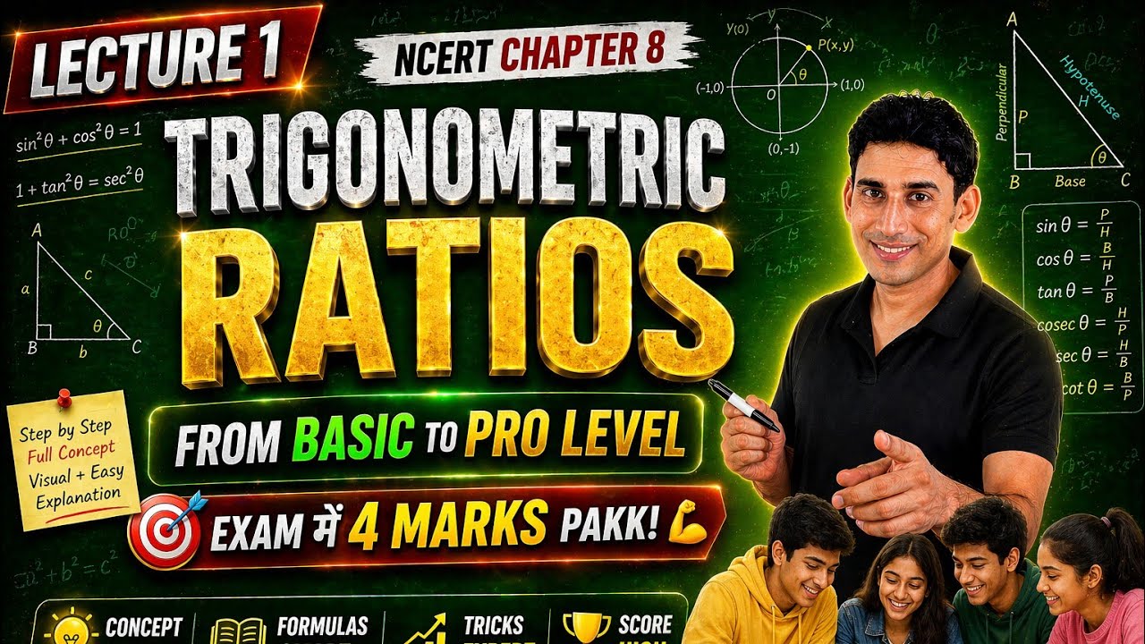 LEC-1 | Trigonometric Ratios | NCERT New Syllabus Class-10 Ch-8 | An Introduction To Trigonometry