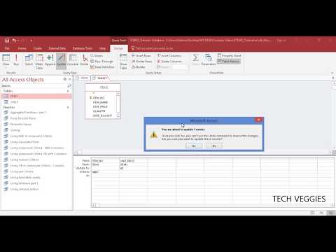 How to create an Update Query in MS Access | Tech Veggies