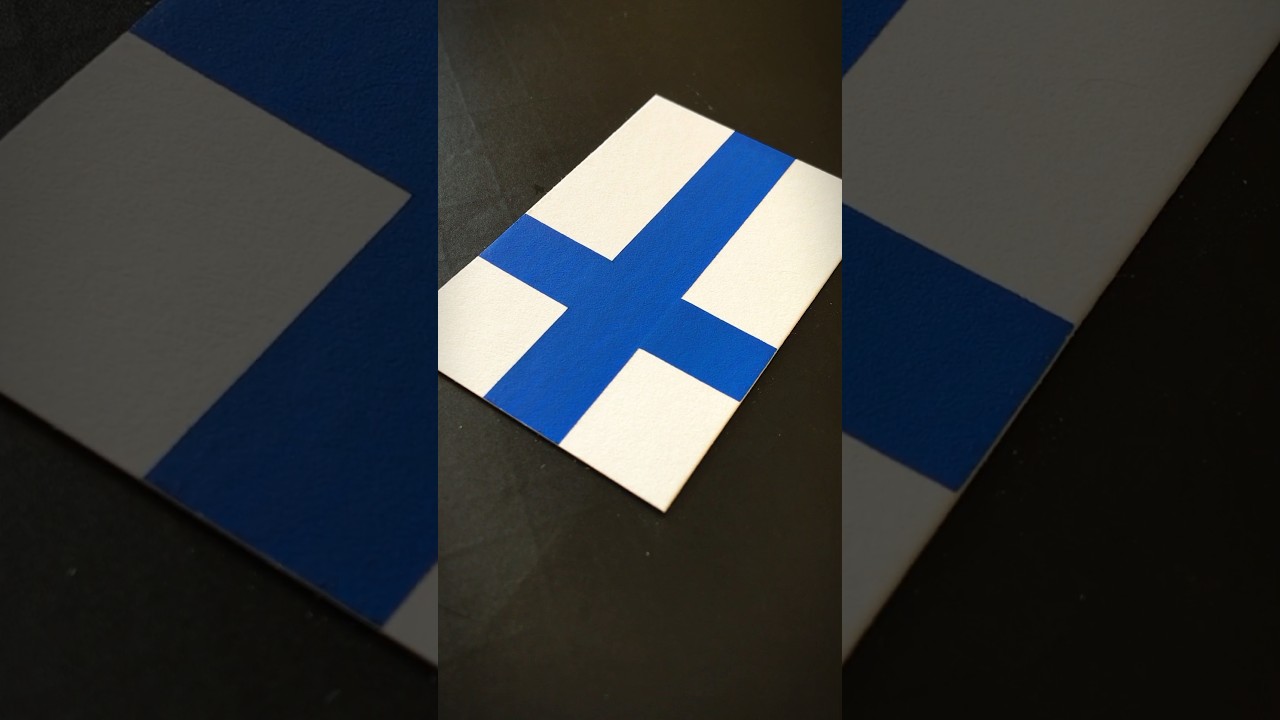 FINLAND 🇫🇮 Flag Drawing #flags  #finland #europe #skandinavia