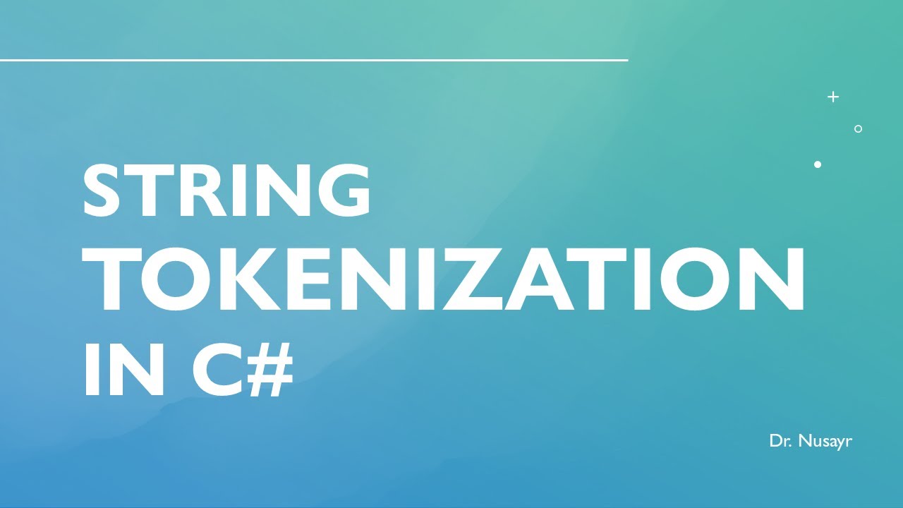 C# string tokenization. Its easy...