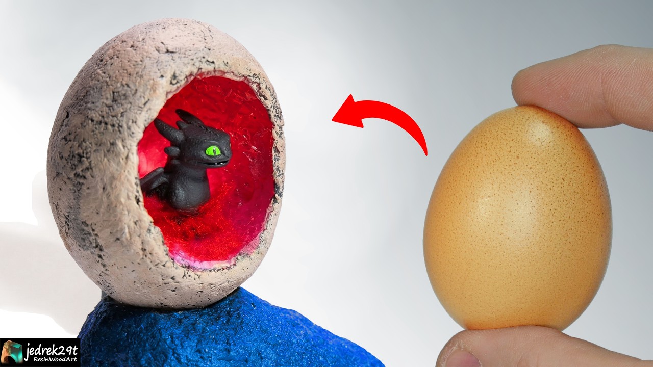 Making Glowing Dragon EGG / Night Lamp Epoxy / RESIN ART