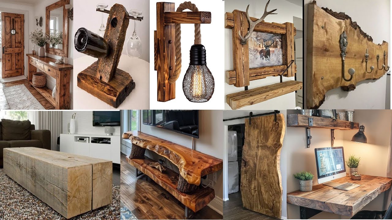 Rustic wood craft project ideas for modern decor and best sale