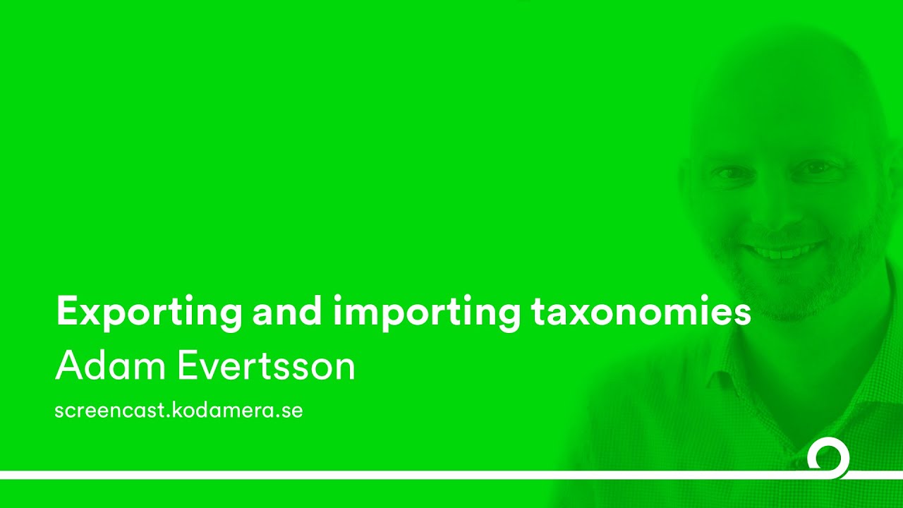 Drupal: Exporting and importing taxonomies