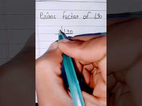Prime factor of 190 #primefactorisationmethod #primefactorisation #shorts
