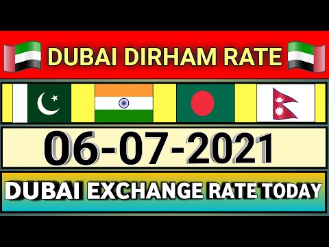 Exchange Rate Of Uae Dirham / Aed To Inr Rate Today / Aed To Pkr Rate Today / 06-07-2021