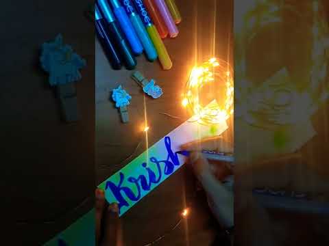 Krishav name calligraphy|| nae art #shorts