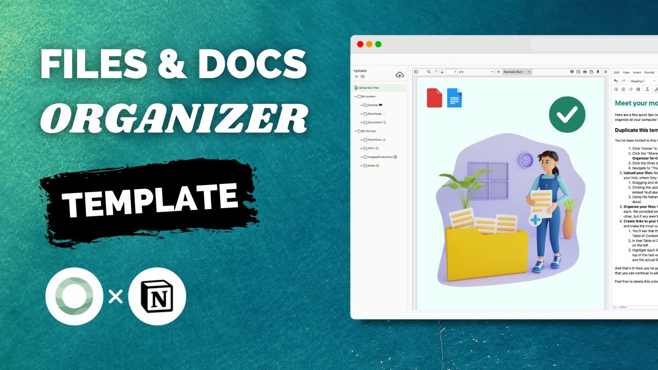 How to Best Organize Your Computer Files (PDFs + docs + tabs) | How to Use Notion