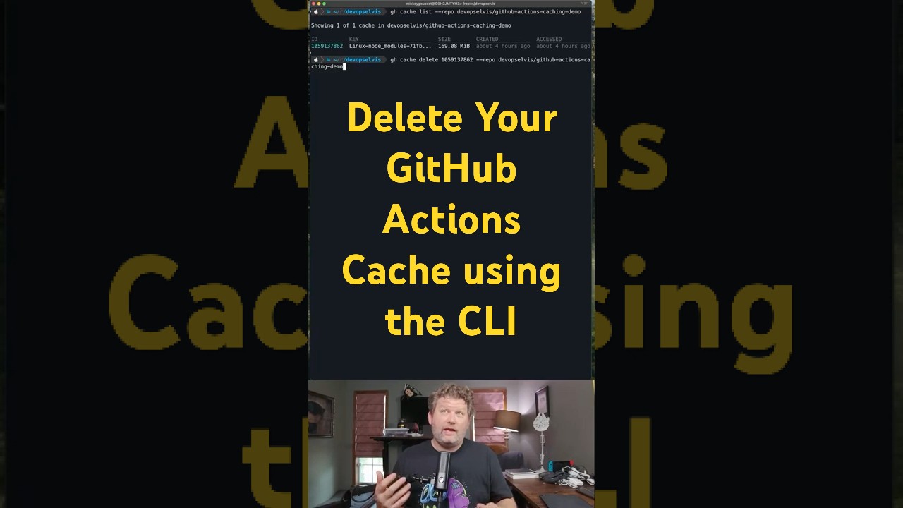 Delete your Actions cache using the GitHub CLI #github #cli #githubcli #githubactions #actions