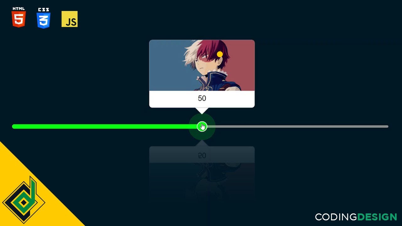 Custom Range Slider With Animation Using HTML CSS & JavaScript