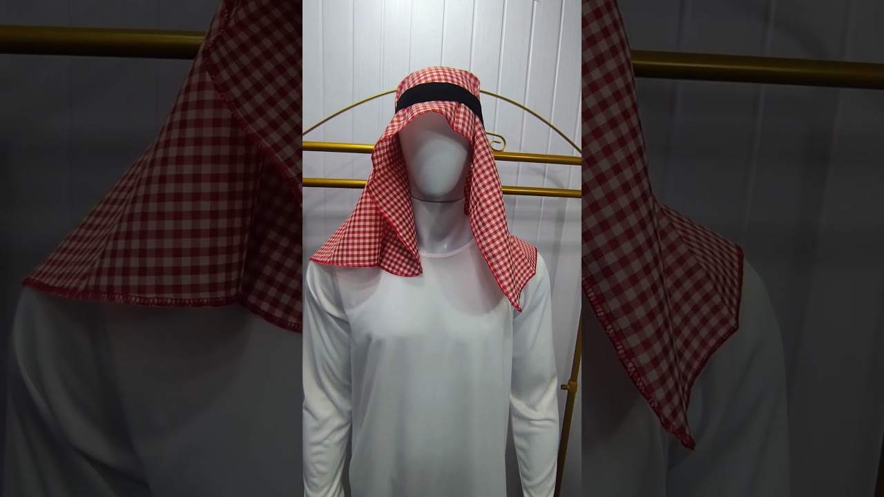 Fantasia Sheik Árabe Adulto Masculino Com Túnica e Turbante