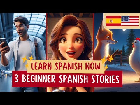 Learn Spanish with 3 Easy Stories for Beginners | Spanish Listening Practice A1–A2 🇪🇸✨